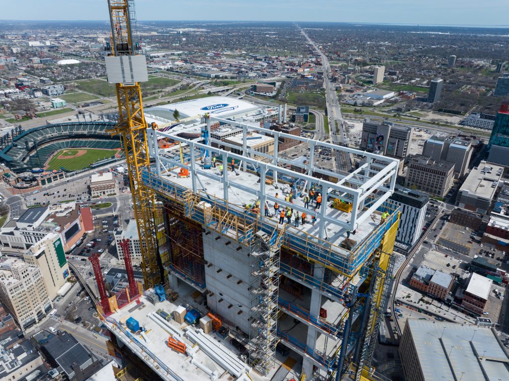 Detroit’s Hudson's Site Tower Has Been Topped Off - Hour Detroit Magazine