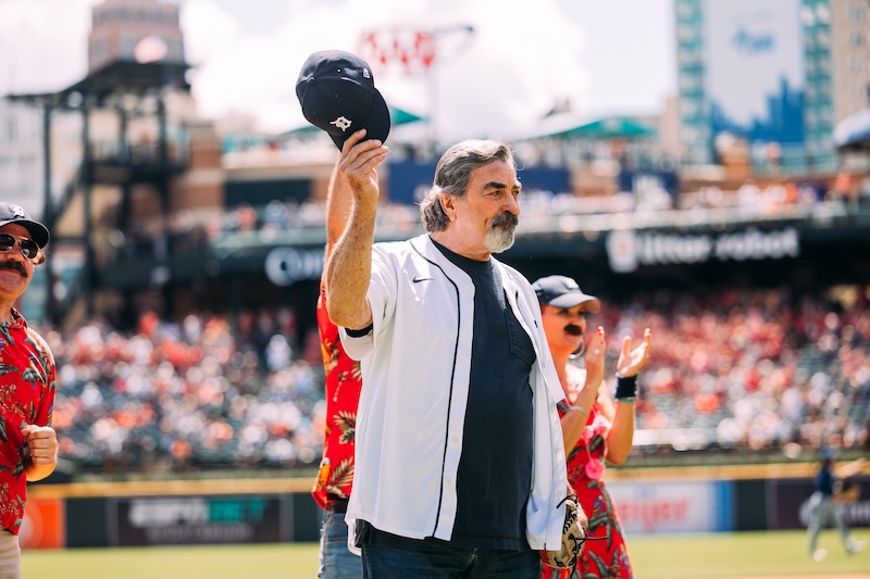 Tom Selleck Surprises Fans for Magnum P.I. Day at Comerica Park